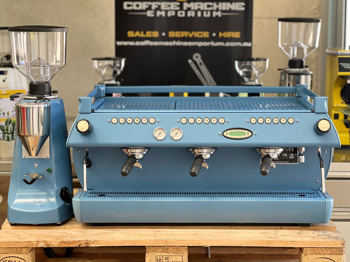 La Marzocco GB5 3 Group Espresso Machine & Mazzer Robur Package ...